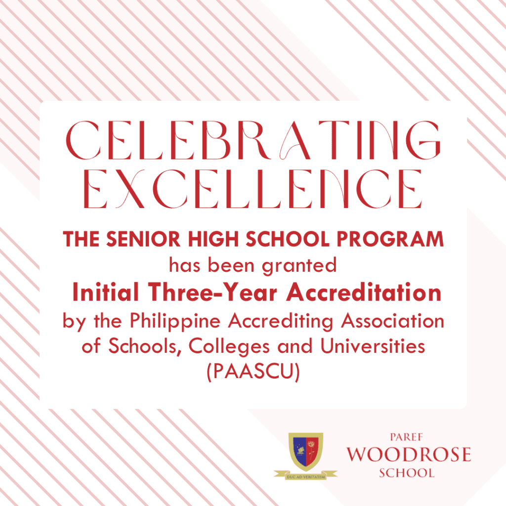 SHS Receives PAASCU Accreditation - PAREF Woodrose School